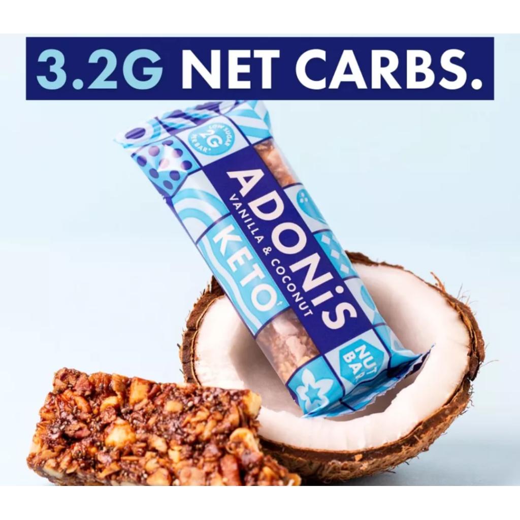 ADONiS Vanilla & Coconut Nut Bar No Added Sugar